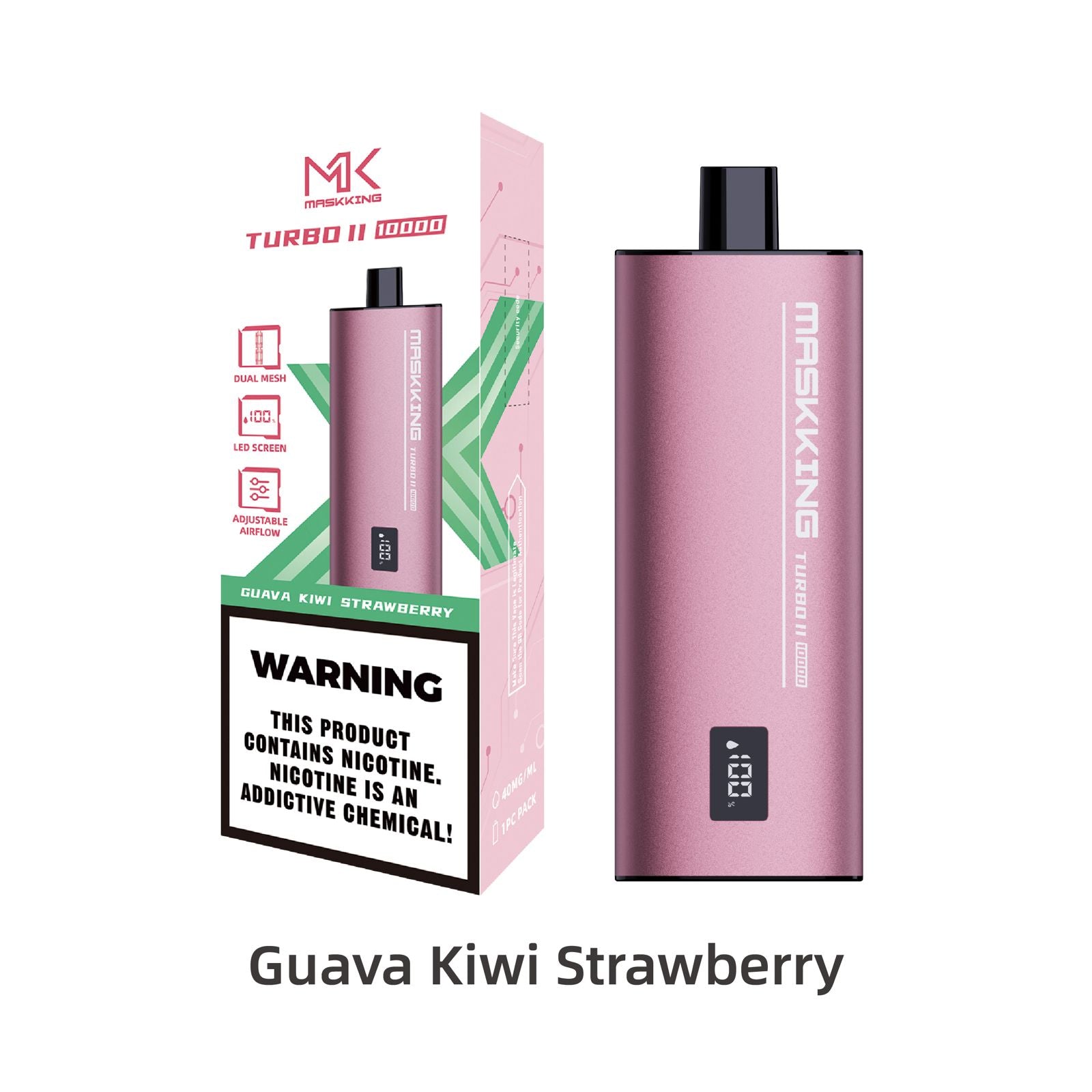 Maskking Turbo Guava Kiwi Strawberry – Shisha Land Mx