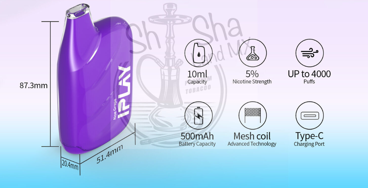 IPLAY X-BOX Chaparrita de uva – Shisha Land Mx